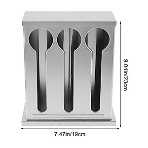 UPKOCH Utensil Dispenser 3 Compartment Stainless Steel Cutlery Organizer Silverware Holder Caddy Forks Spoons Knives Flatware Dispenser for Restaurant Kitchen