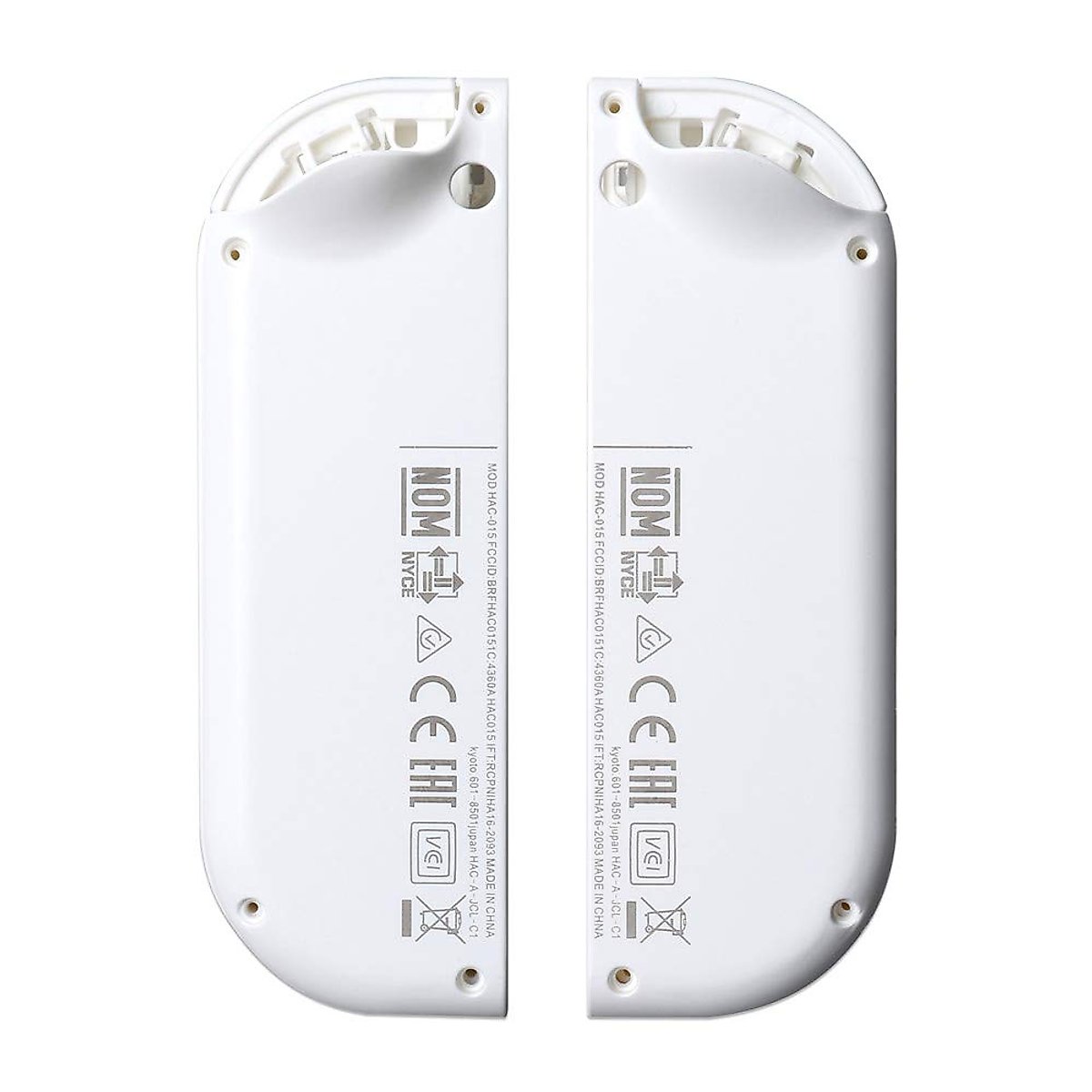 Faceplate Housing Shell Case Cover + Middle Battery Frame Plate Bracket Replacement for Nintend Switch Joycon Controller (White)
