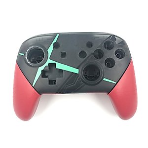 Replacement Full Housing Shell Protective Cover Case Hard Skin Handle Hand Grip Kits for Switch Pro NS Pro Controller (Red - No Logo)