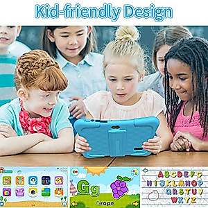 Kids Tablets, 7 inch Tablet for Kids, 32GB ROM, IPS HD Display, Android 11 Quad Core Processor, iWawa Pre Installed with Kid-Proof Case, Bluetooth, Dual Camera (Blue)