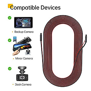 4 Pin 9.8ft Dash Cam Extension Cable Backup Camera Rear View Camera Extension Cord