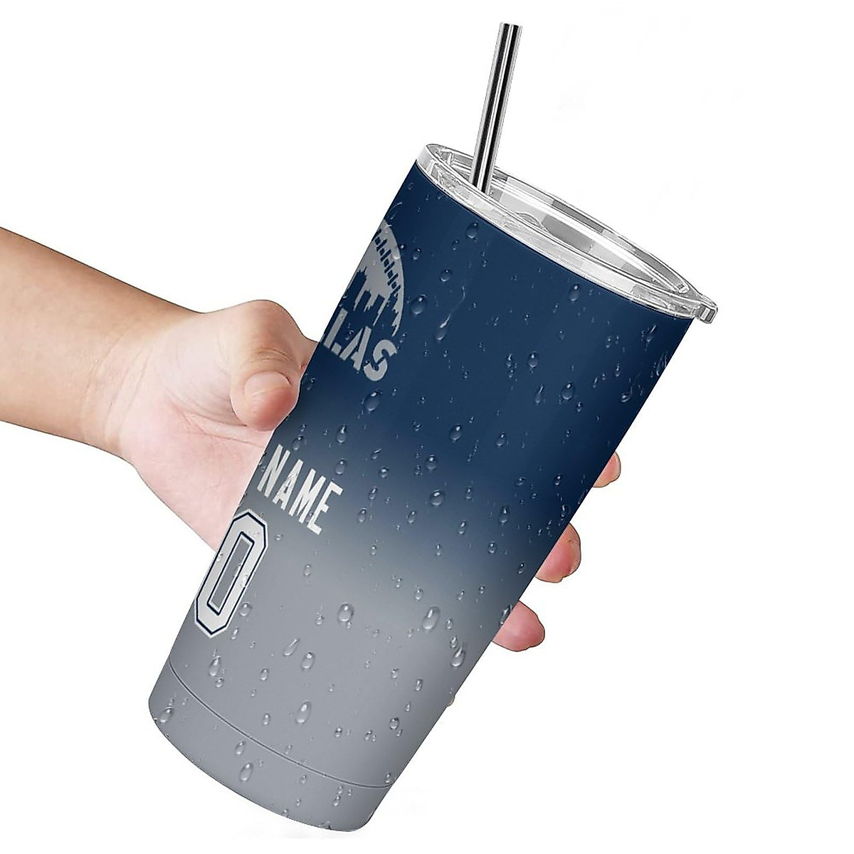 Custom Car Tumbler,Tumblers Stainless Steel 20.8oz,Personalized Football Cup,Sports Travel Coffee Mug,Customized Presents Gifts for Mother's Day Friends Fan Players Coach Lovers,Custom Number and Name