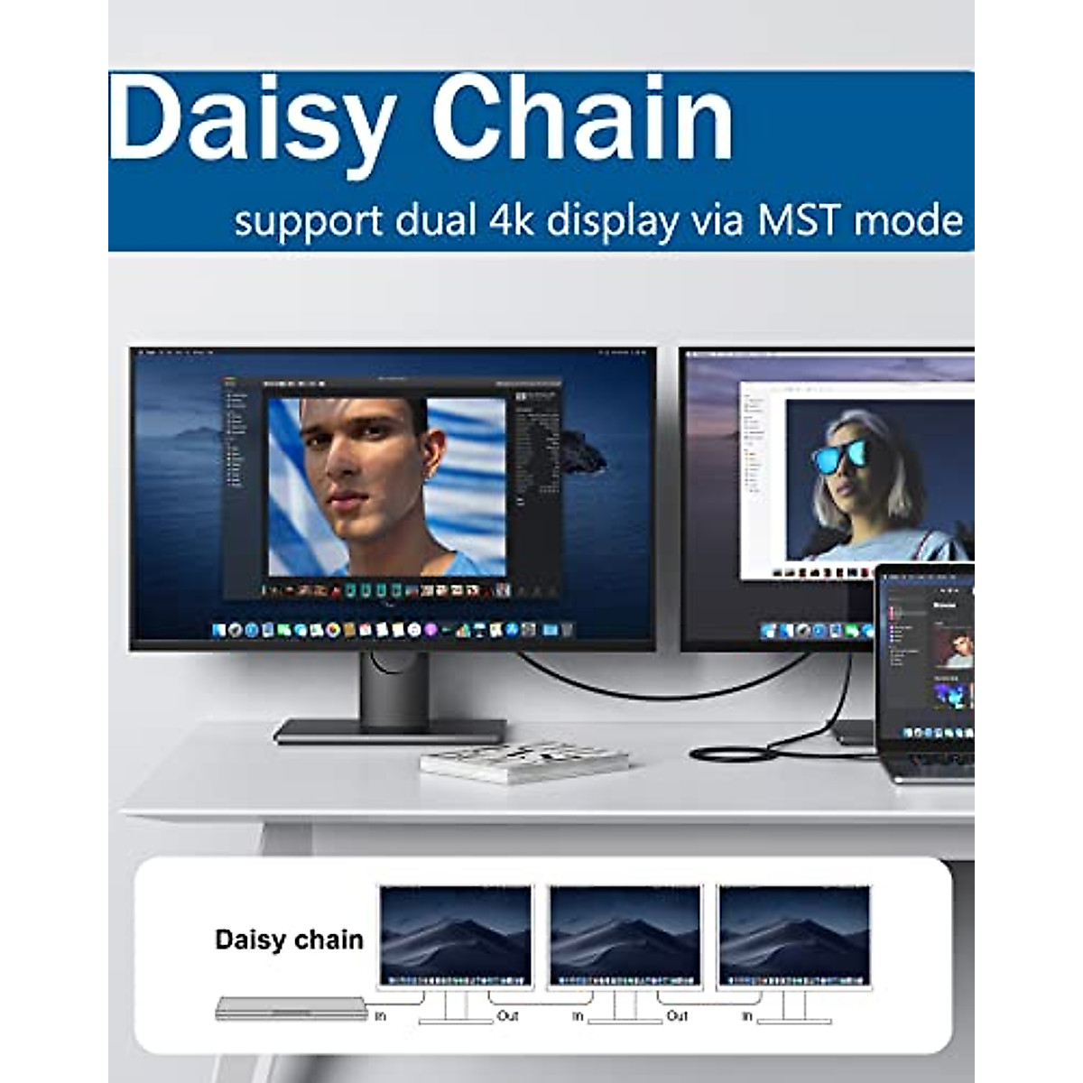 Selore&S-Global USB 4 Cable 6Ft/1.8M, 40Gbps USB C Cable,USB C Monitor Cable for Single 8K/Dual 4K, 100W USB C Charging Cable Compatible for USB 3/4 for Laptop,MacBook,Docking Station.etc