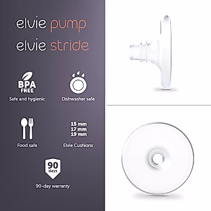 Elvie Nipple Cushions 19mm | Soft-Silicone Nipple Cushions to Enhance fit for Improved Comfort and Efficiency (2 Pack)