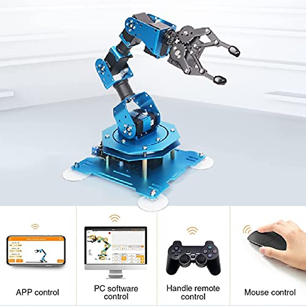 LewanSoul xArm 1S Programming Desktop Robotic Arm with Powerful and Robust Intelligent Bus Servos Featuring Position and Voltage Feedback (Unassembled)