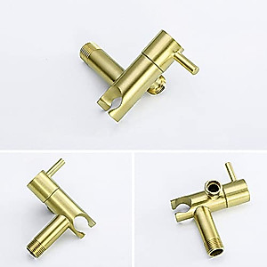 MINJING Bidet Sprayer for Toilet, Brass Handheld Bidet Toilet Spray, Bathroom Baby Cloth Diaper Sprayer, Portable Toilet Spray for Washing, Brushed Gold