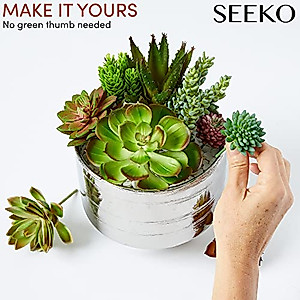 Seeko Artificial Succulents (14 Pack) - Premium Succulent Plants Artificial - Realistic Unpotted Textured Fake Succulents Decor for DIY - Fake Plants