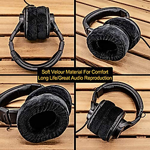 Replacement Ear Pads Compatible with ATH-M50x M50 M40, Arctis 7 Arctis Pro, ATH-WS1100iS, HD280 Pro, SRH 440, MDR-7506 V6 Headphone Memory Foam Earpads (Black Velvet)