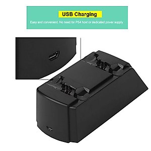 PS4 Controller Charger, 2 in 1 USB Charging Dock PS4 Charging Stand Fast Game Controller Charging Station PS4 Charger for PS4 Handle with LED Light [video game]