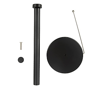 Paper Towel Holder, Countertop Stainless Steel Paper Towels Tabletop Standing with Steel Arm for Kitchen Dinning Room - Black