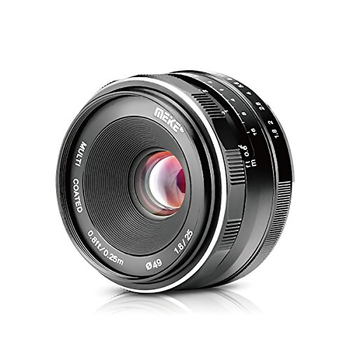 Meike 25mm F1.8 Large Aperture Wide Angle Lens Manual Focus Lens Compatible with Panasonic Lumix Olypums M43 Mount Mirrorless Cameras GH4 GH5 GH6