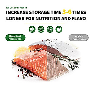 Happy Seal 8" x 100' Vacuum Seal Roll with Cutter, Vacuum Sealer Bags for Food Saver, BPA Free, Commercial Grade, Great for Food Storage, Meal prep and Sous Vide