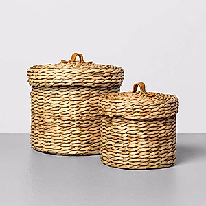 Hearth & Hand with Magnolia New Bathroom Storage Collection (Small, Woven Bath Storage Canister)