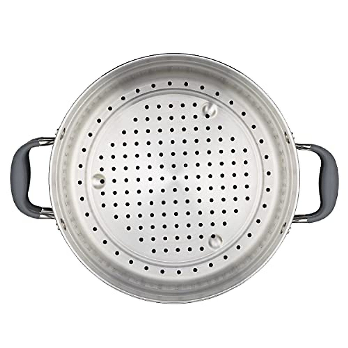 Anolon Advanced Hard-Anodized Dutch Oven Multipurpose Steamer Set, 8.5-Quart, Graphite