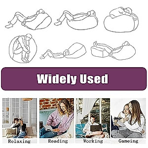 Morbuy Bean Bag Chair Cover for Kids Adults (No Filler), 3D Palms Soft Lazy Sofa Bed Cover Washable Oversized Storage Bean Bag Cover for Living Room, Indoor, Outdoor (S,Clouds)