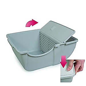 Omega Paw Self-Cleaning Litter Box, Pewter