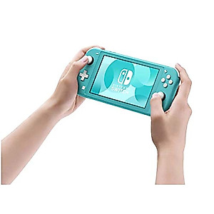 GALLIUMPI Newest Nintendo Switch Lite - Turquoise Game Console, 5.5” LCD Touch 1280x720 Screen, Built-in +Control Pad, WiFi, Bluetooth 10-in-1 Bundle