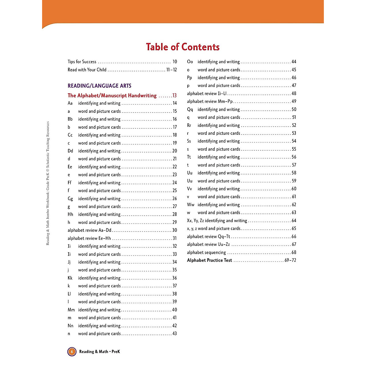 Scholastic Pre-K Reading & Math Jumbo Workbook