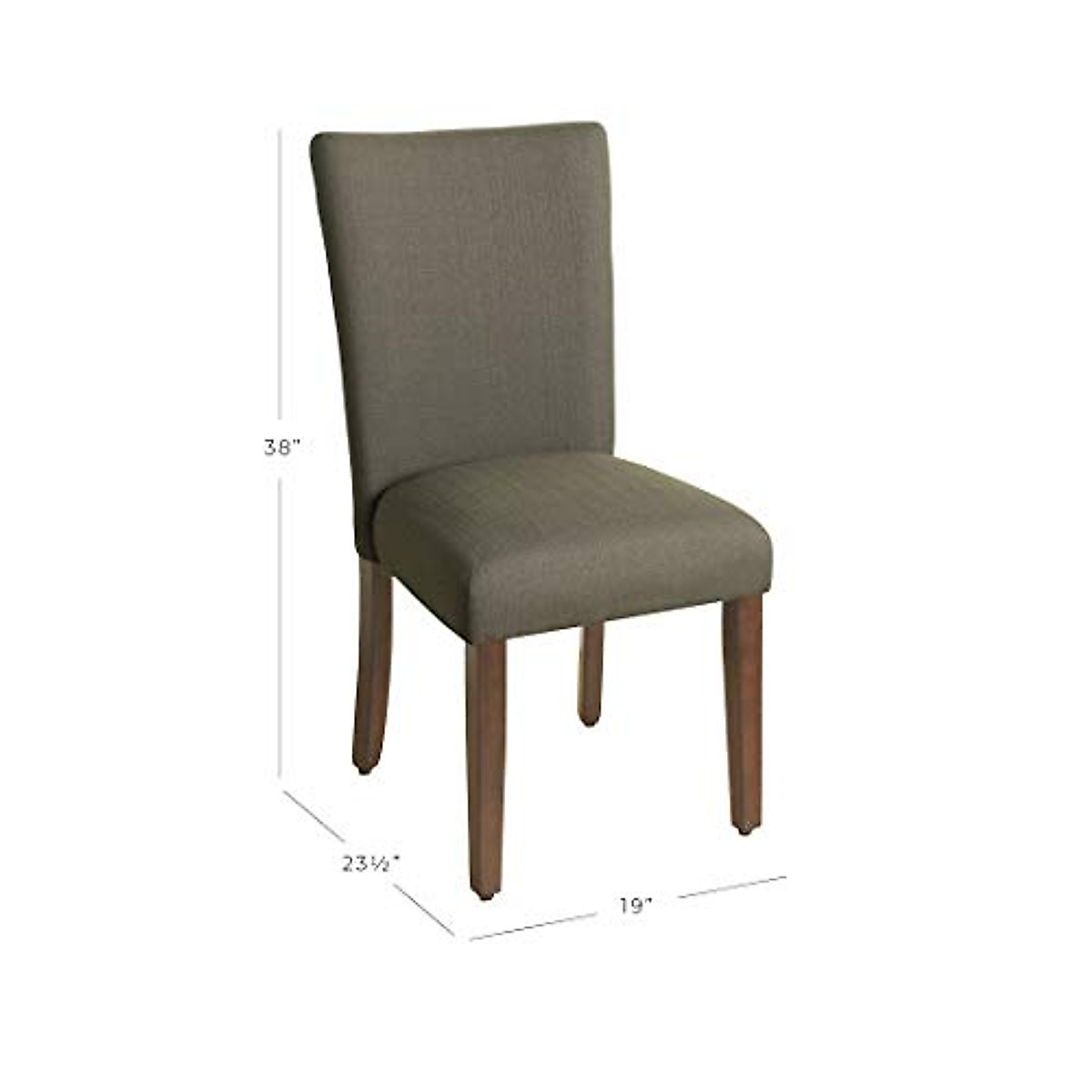 HomePop Parsons Classic Upholstered Accent Dining Chair, Single Pack, Brown