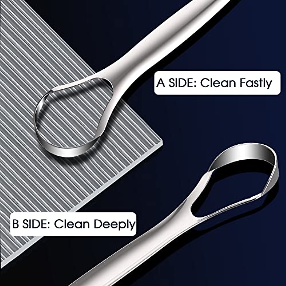 Kotomotoy Tongue Scraper (4 Pack) with Travel Case, Tongue Scraper for Adults, Fight Bad Breath, Medical Grade 100% Stainless Steel Tongue Cleaners For Oral Care, Professional Tongue Brush