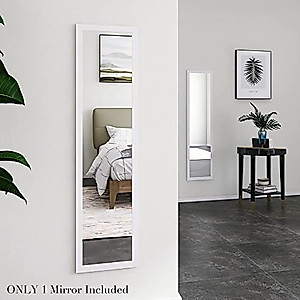 Beauty4U Full Length Mirror Wall Mounted, Full Body Mirror for Bedroom, Tall Dressing Mirror, Wall Mirror for Living Room, Dorm, Long Hanging Mirror,48" X 12"