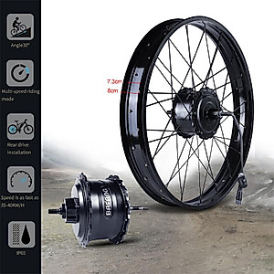 BAFAGN 48V 750W Ebike Conversion Kit for 26"Snow Fat-Tire Bike,Rear Wheel Brushless Hub Motor Fat Tire Electric Bicycle Conversion Kit with LCD Display(No Battery)