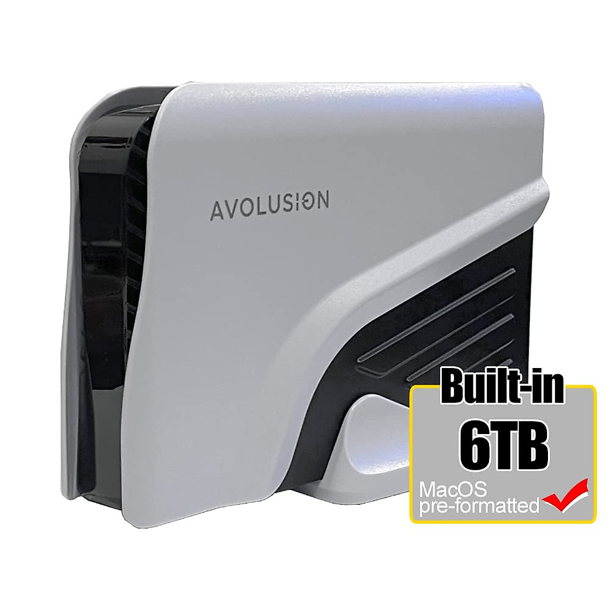 Avolusion PRO-Z Series 6TB USB 3.0 External Hard Drive for MacOS Devices, Time Machine (White) (Renewed)
