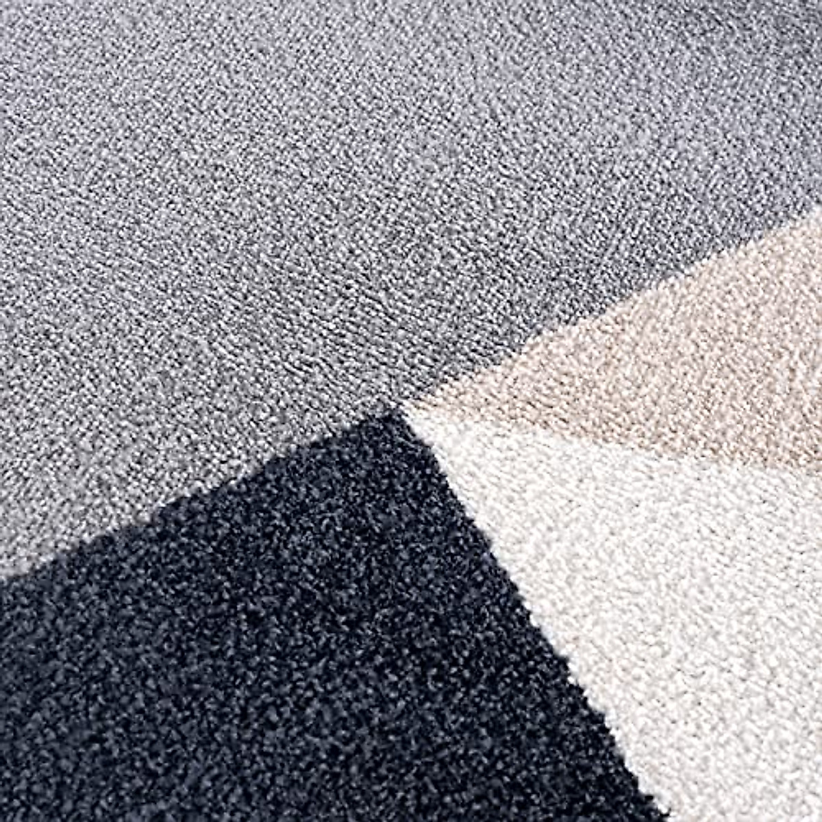 Abani Rugs Gray, Cream and Beige 6 ft. X 9 ft. Contemporary Rug. Repeated Triangles in Tones of Cream and Gray Inspired by mid-Century Design. Minimalistic Design Turkish Stain Resistant Area Rug.