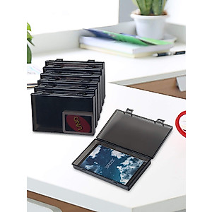 iBune Large 4" x 6" Photo Storage Box, 18 Inner Photo Cases Store up to 1800 Photos, Photo Organizer Cards Craft Keeper with Handle for Photo Puzzles Cards Seed Packets, Black