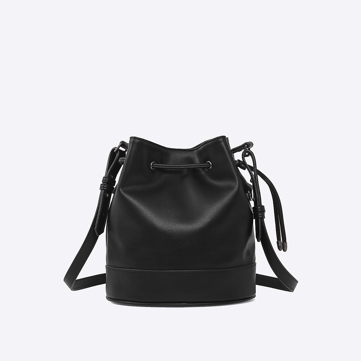 Pixie Mood Inc Amber 11 x 9 Vegan Leather Bucket Bag, Black