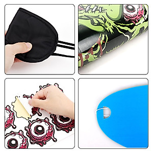 Hxezoc Pin The Eyeball On The Zombie Game with 24 Pcs Eyeballs Stickers, Halloween Pin The Tail Scary Zombie Party Games for Kids Halloween Party Birthday Party Supplies