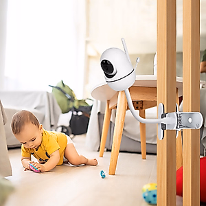 AOZTSUN 2 Pack Baby Monitor Mount Compatible with HelloBaby HB6550 HB65/HB66/HB248,Nanit Pro Smart Baby Monitor & Flex Stand, Flexible Clip Clamp Mount Long Gooseneck Arm