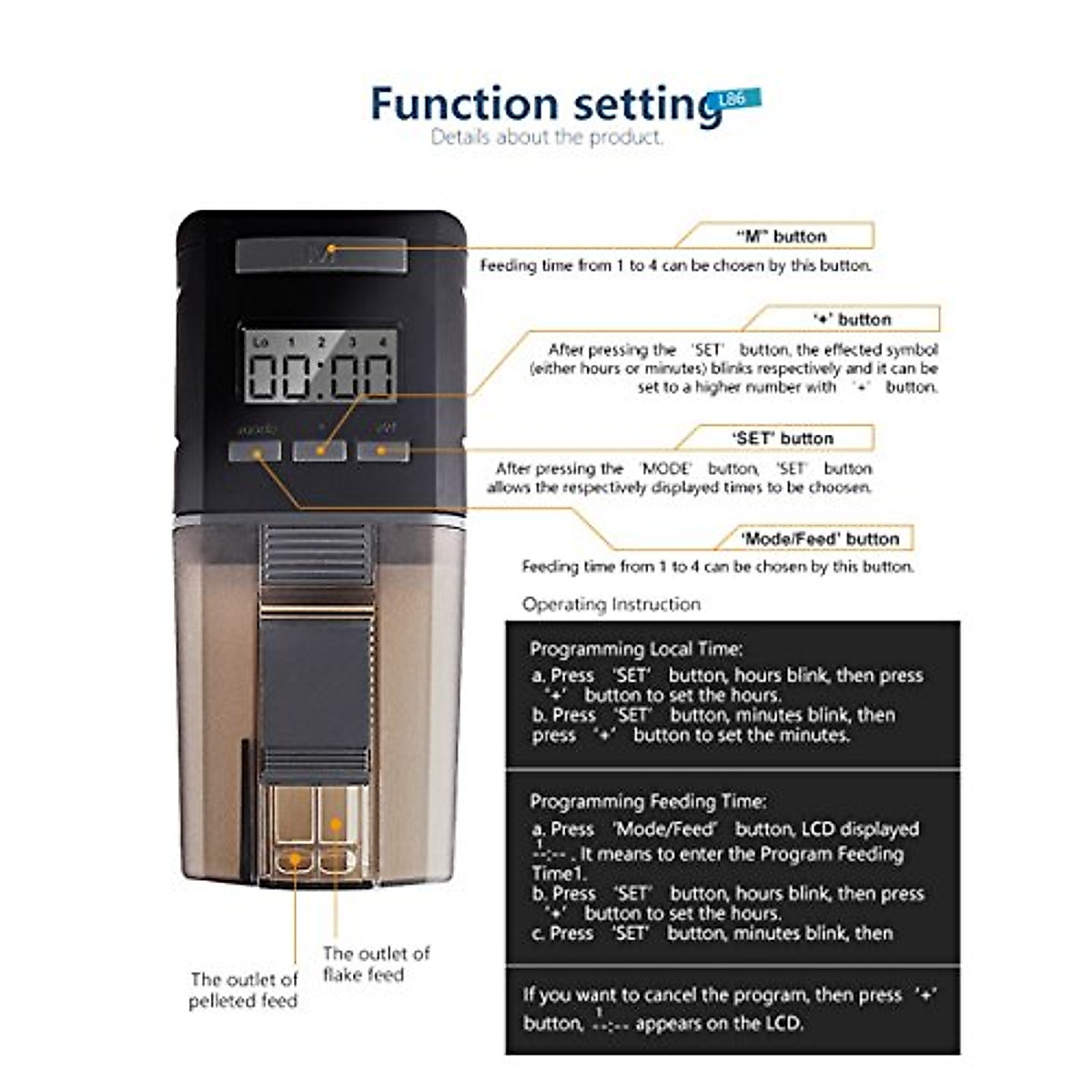 Aquarium Fish Feeder Automatic Fish Feeders Auto Fish Food Timer Feeder for Fish Tank