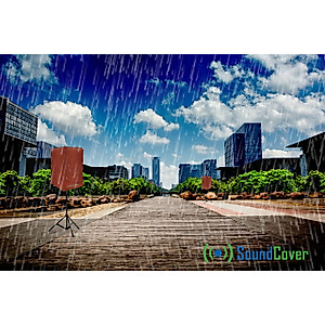 12 Inch PA/DJ Lightweight Powered Speaker Cover Bag in Brown for Stand Mounted Speakers - Over The top fit, Water Resistant (not Waterproof), 50 UV Protection