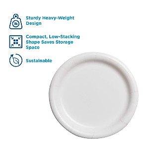 Dixie Ultra 6" Heavy-Weight Paper Plates by GP PRO (Georgia-Pacific), White, SXP6W, 1,000 Count (250 Plates Per Pack, 4 Packs Per Case)