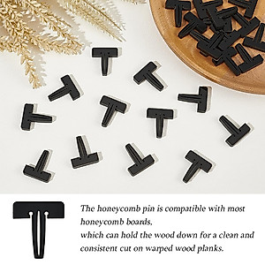 BENECREAT 40Pcs Acrylic Honeycomb Tray Pins, 0.86x0.96inch Laser Engraving Crumb Tray Pins Hold Down Pins with Laser Cutter and Engraver Machine for Accessories Compatible