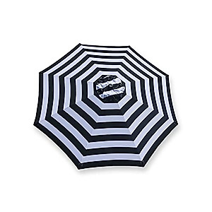 Garden lucky 9ft Patio Umbrella Replacement Canopy Market Umbrella Top Outdoor Umbrella Canopy for 8 Ribs Umbrella Black and White