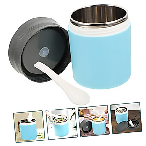 Zerodeko mini breakfast cup with soup containers insulated lunch containers food jar thermal cup stainless steel food containers mini food soup cup Thermal tank pp child insulation