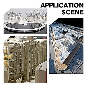 OLYCRAFT 30Pcs ABS Plastic Hollow Round Tubes 15.7" Length White Round Bar Rods 3mm 4mm 5mm 6mm 8mm Round Hollow Bar for DIY Sand Table Architectural Model Making