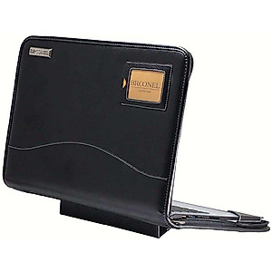Broonel - Contour Series - Black Heavy Duty Leather Protective Case - Compatible with Dell Latitude 7320 13" Detachable Laptop
