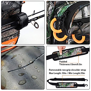 Sougayilang Fishing Tackle Bags Water-Resistant Fishing Tray Bags - Portable Fishing Organizer Shoulder Satchel - Suitable for 3600 3700 Tackle Box- Camouflage -Standard Bag
