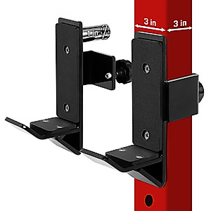 Yes4All Power Rack Attachment – J-Hook Barbell Fit 2x2 or J-Hook Barbell Fit 3x3 in Square Tube