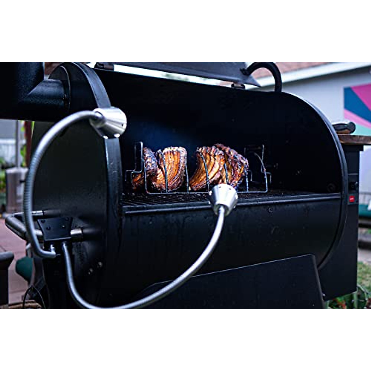 BBQ Dragon Double Extreme Grill Light - Super Bright Dual LED BBQ Lights for Grill - 360° Flexible Stainless Steel Gooseneck - Great BBQ Grill Accessories - Weather Resistant, Batteries Included