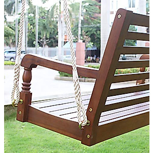 northbeam SWG0120210010 Nantucket Porch Swing, Acacia, Natural, 20.28″d x 46.46″w x 22.24″h