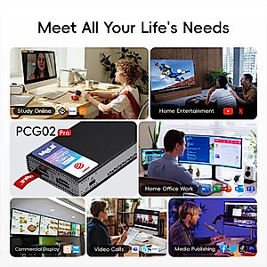MeLE Fanless Mini PC Stick PCG02 Pro N5105 8GB/128GB Windows 11 Pro WiFi5 USB PD3.0 Micro Computer Stick Dual HDMI 4K Gigabit Ethernet BT5.1 Small PC on Business Office Industrial IOT Media Home
