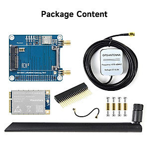 Waveshare SX1303 915M LoRaWAN Gateway HAT Compatible with Raspberry Pi 5/4B/3B/Zero/Zero W/Zero 2W/Pico/Pico W/Pico WH, Mini-PCIe Socket, Long Range Transmission, Large Capacity, Multi-Band Support