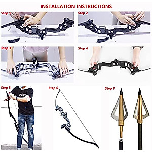 Monleap Archery 51" Takedown Recurve Bow and Arrows Set for Adults Metal Riser Longbow Kit Right Hand Straight Bow for Beginner Hunting Shooting Practice 30 40 50lb (Black 50lb)