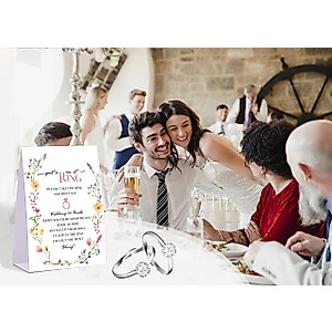 Boho Wildflowers Don't say Bride or Wedding Game, Put a Ring on It Bridal Shower Game with 50 Fake Rings, Bridal Shower Decorations, Wedding Shower or Bachelorette Party Supplies - 11