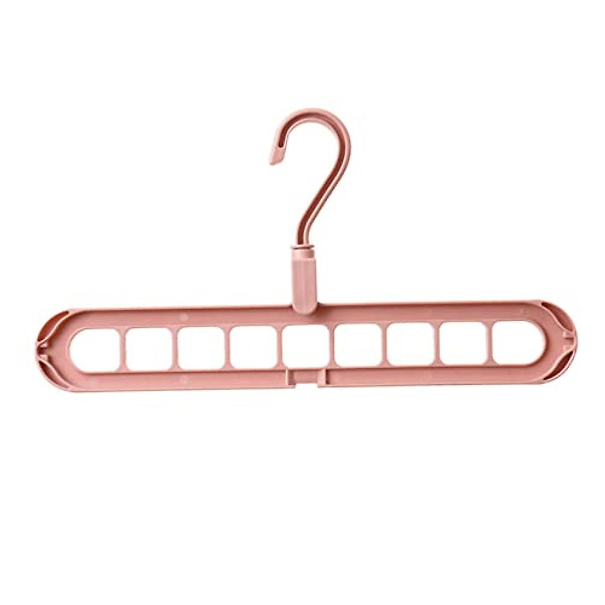 NA Nordic Style Creative Retractable Hanging Clothes Airing Rack Household Folding Plastic Storage Rack Storage Fantastic Nine-Hole Hanger