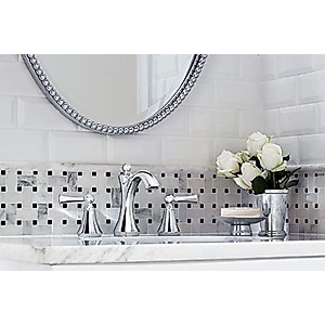 Moen Wynford Chrome Two-Handle Widespread High-Arc Bathroom Faucet, Valve Sold Separately, T4520